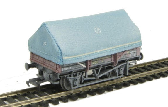 33-081A BACHMANN 5 Plank China Clay Wagon with Hood B743420 in BR Brow ...