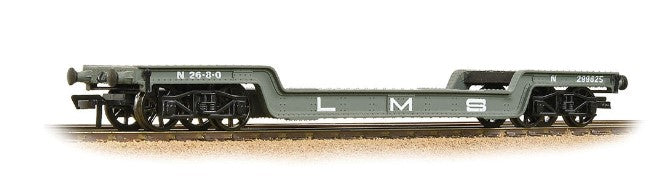 33-878A BACHMANN 45 Ton Bogie Well Wagon LMS grey – my british model trains