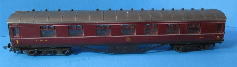 54202 MAINLINE 60' LMS Composite Coach 3936 in Maroon Livery 3936 - BO ...