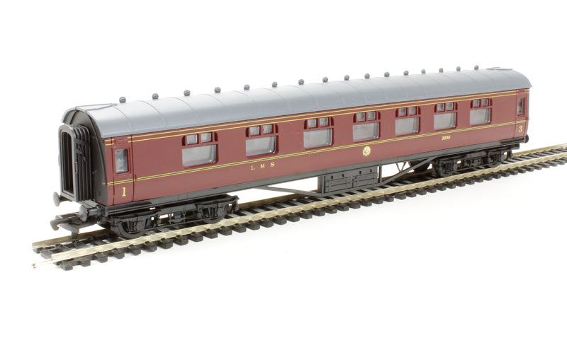 4P-010-007 DAPOL 60 ft Stanier Corridor Composite Coach in LMS Maroon ...